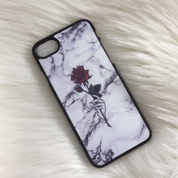 Accessories | Black Marble Rose Art Phone Case | Poshmark